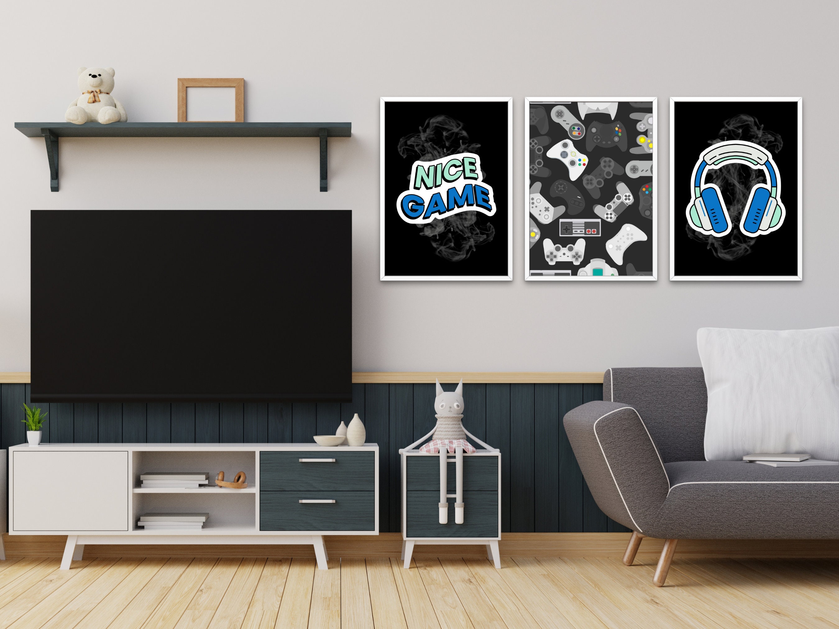 Gaming Room Wall Decor, Gaming Room Decor, Gaming Room Ideas, Retro ...