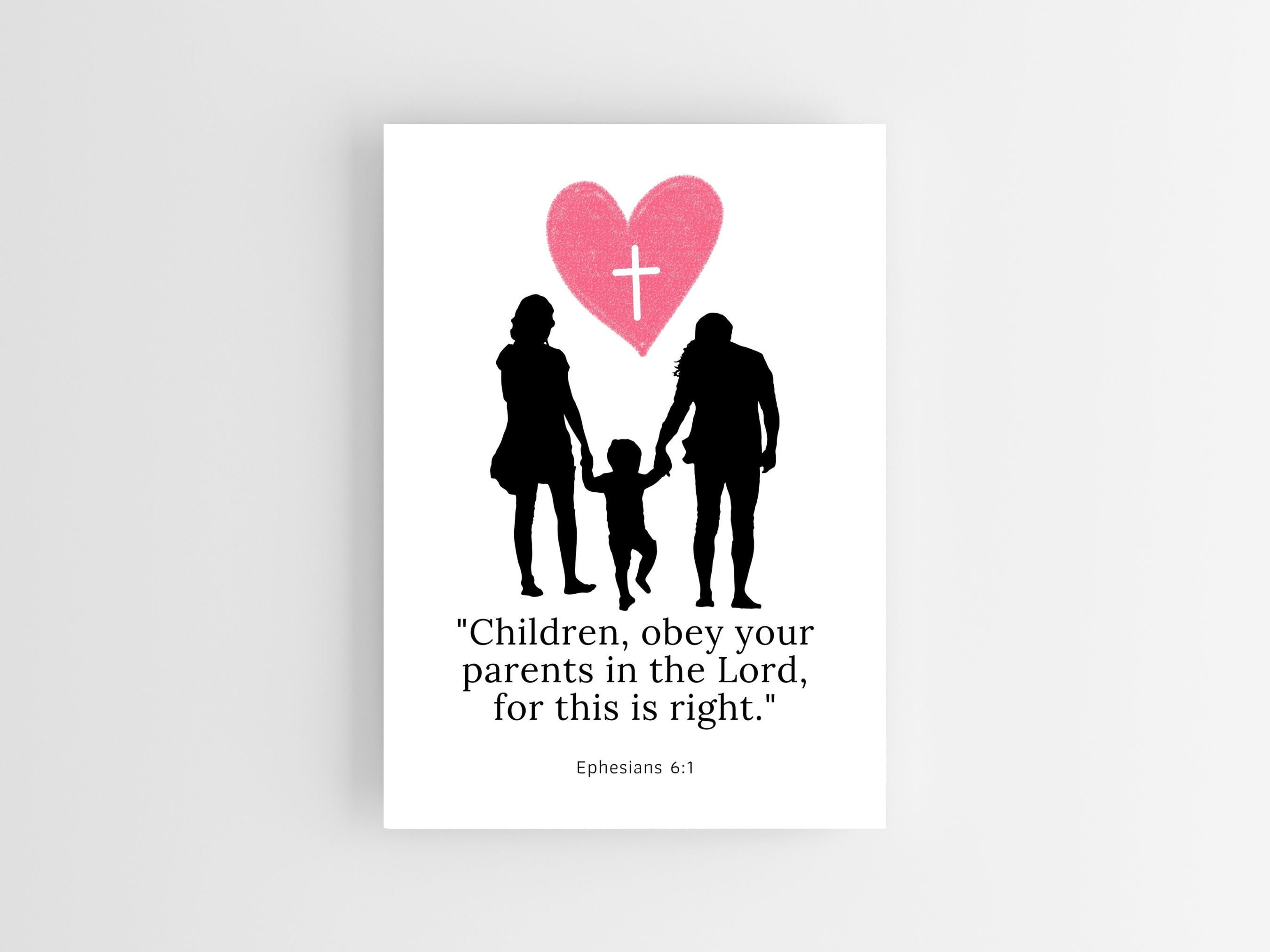 Children Obey Your Parents in the Lord, Scripture Wall Art, Scripture ...