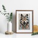 Native American Wall Art, Native American Decor, Wolf Art, Wolf Wall ...
