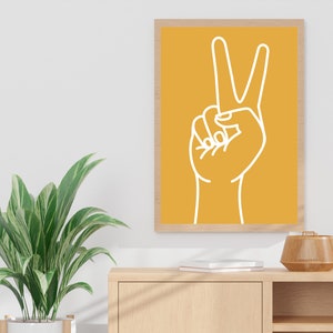 Preppy Room Decor, Poster Print, Prints, Preppy, Wall Art, Peace ...