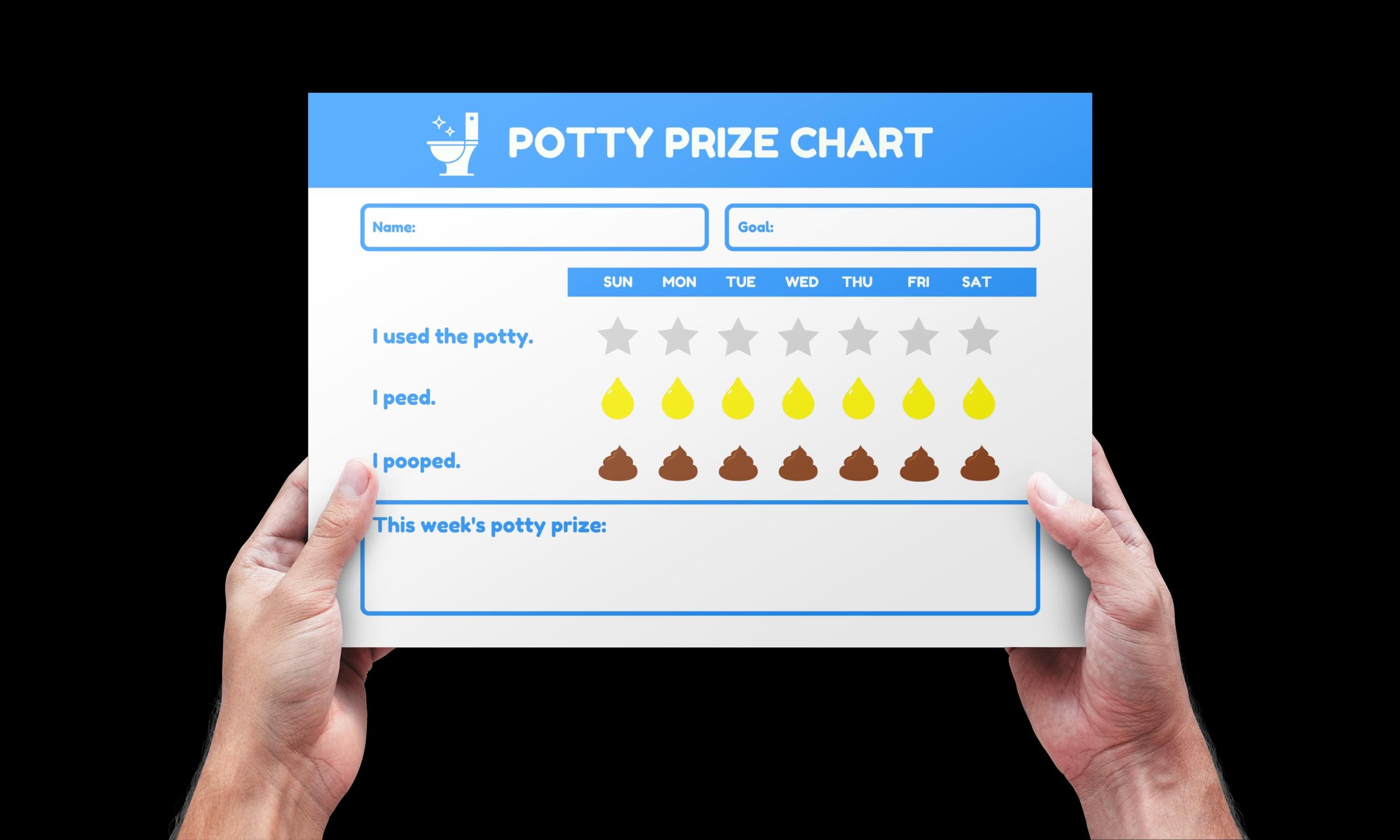 Potty Training Chart Printable | Reward Tracker | Toddler Bathroom ...