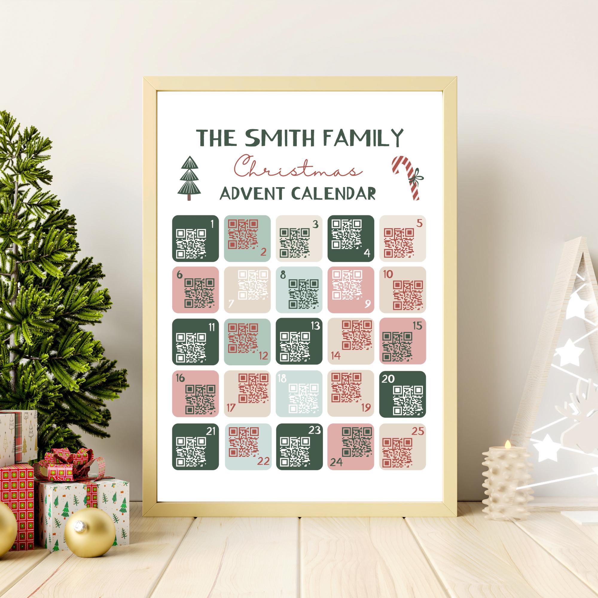 Customizable Digital Christmas Advent Calendar: Daily Family Activities ...