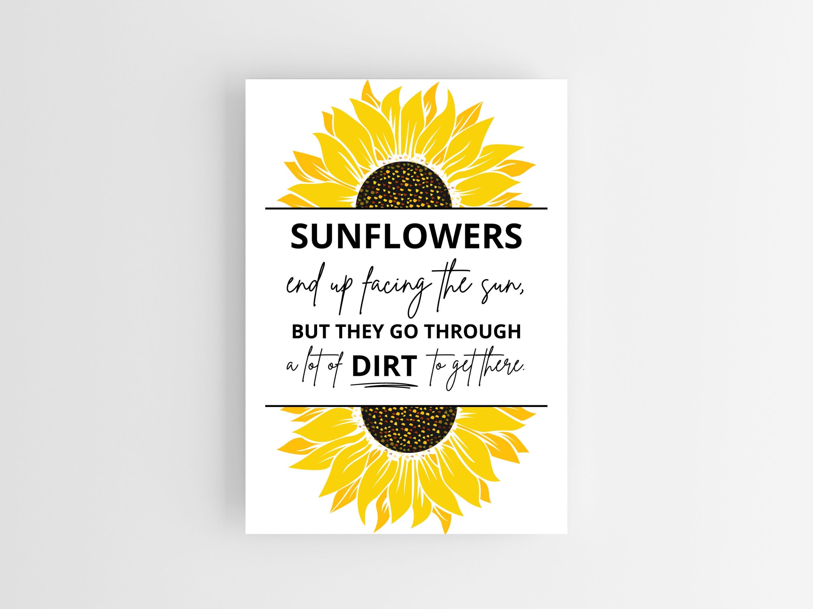 Sunflower Wall Art, Sunflower Poster, Sunflower Wall Decor, Sunflower ...