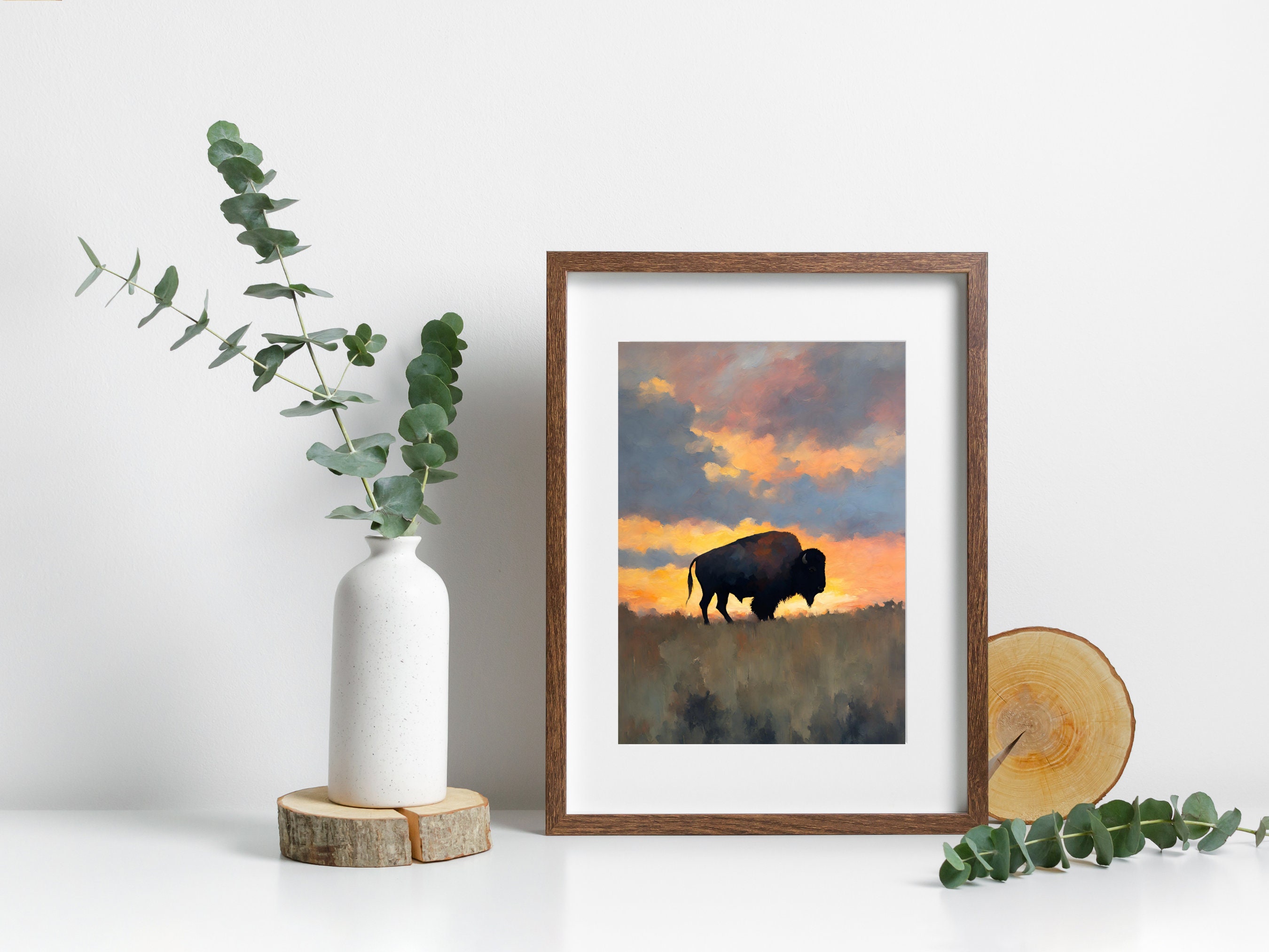 Bison Wall Art, Bison Art, Buffalo Wall Art, Buffalo Art, Bison Print ...