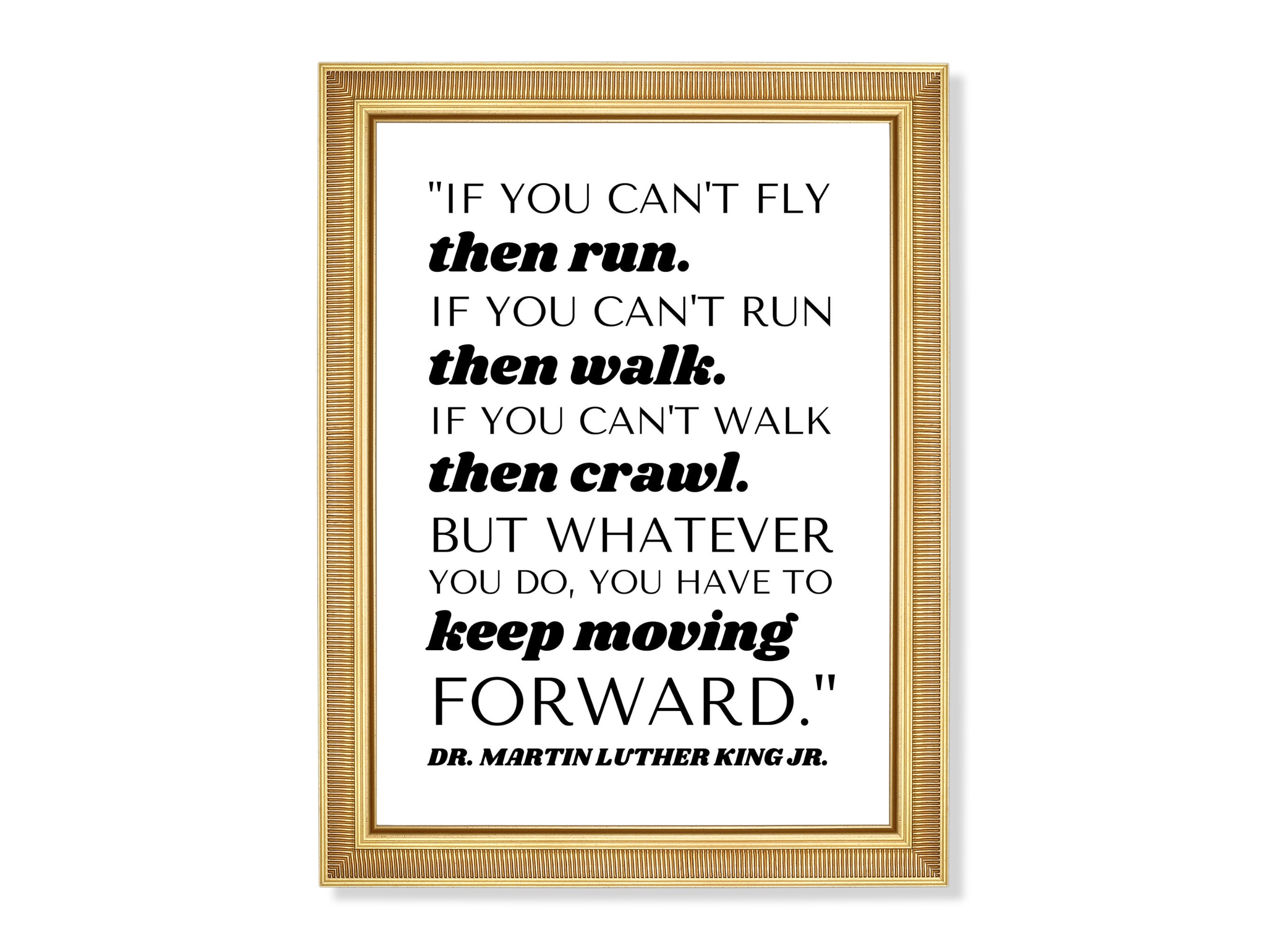 MLK Quote, MLK Quotes, MLK Poster, If You Can't Fly Then Run, Martin ...