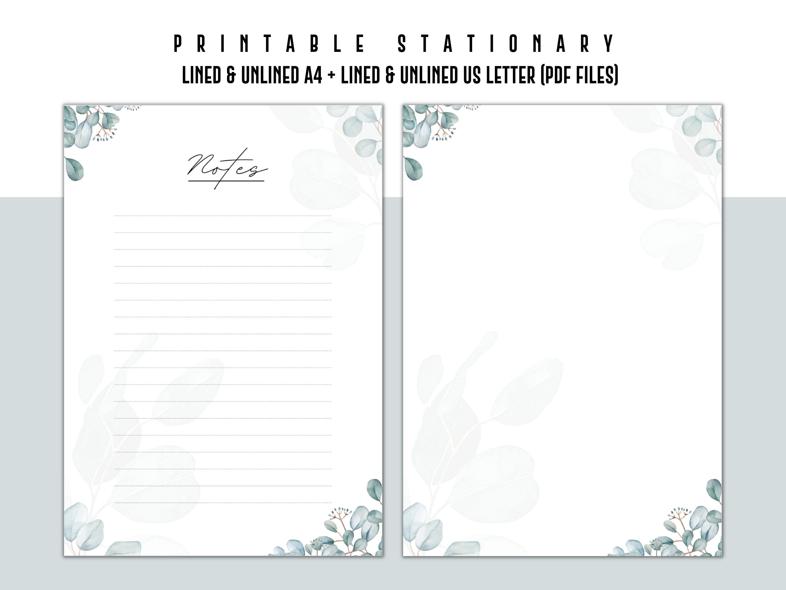 Printable Stationary, Printable Writing Paper, Floral Printable ...
