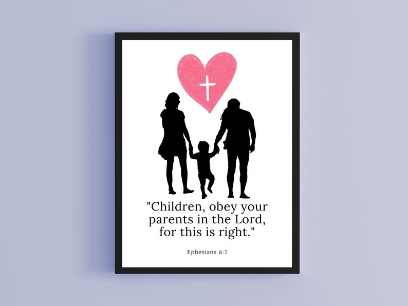 Children Obey Your Parents in the Lord, Scripture Wall Art, Scripture ...