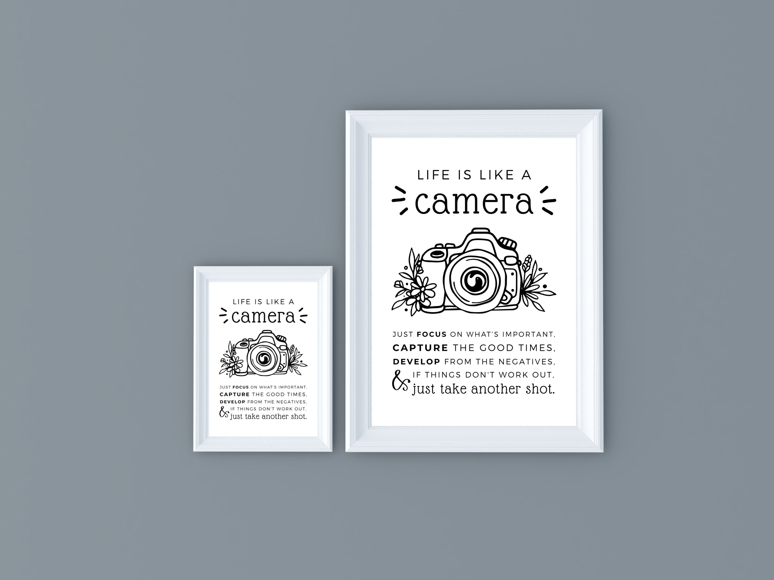 Life is Like a Camera Quote Life is Like a Camera Print Life - Etsy