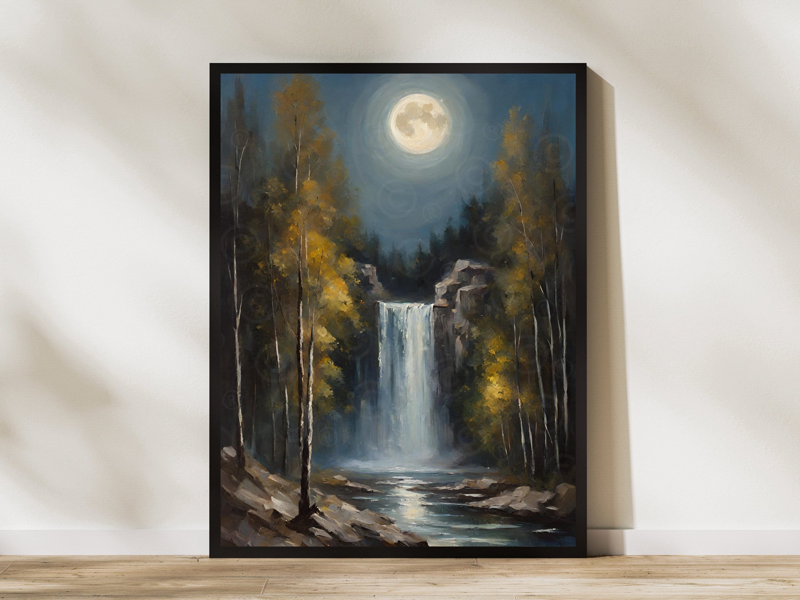 Waterfall Wall Art, Waterfall Canvas Wall Art Nature Print, Waterfall ...