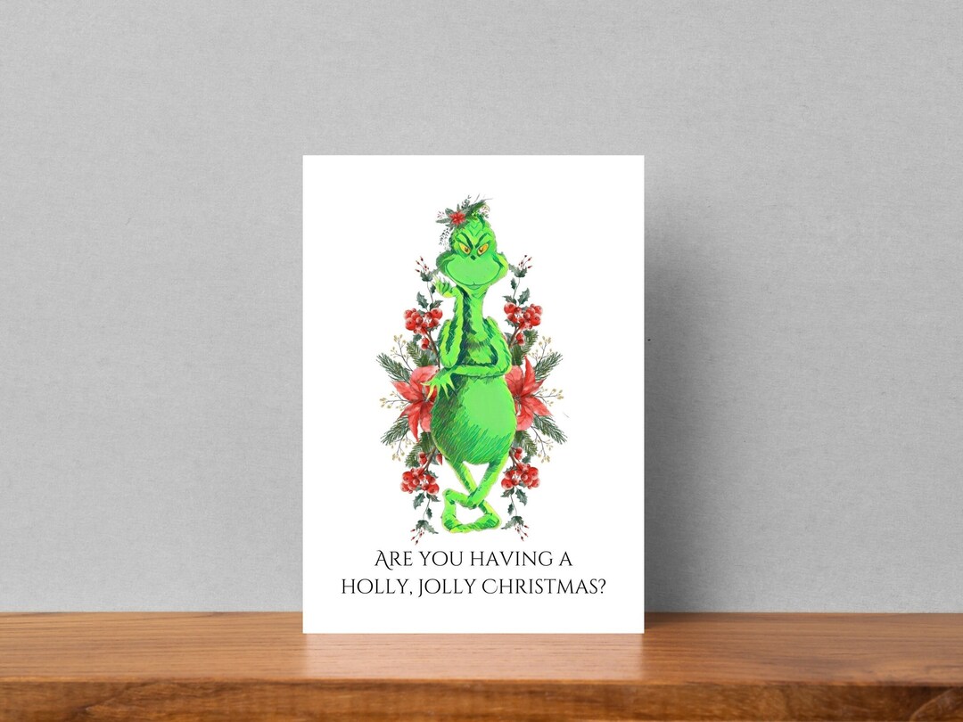 Grouch Christmas Card, Grouch Greeting Card, Grouch Holiday Card ...