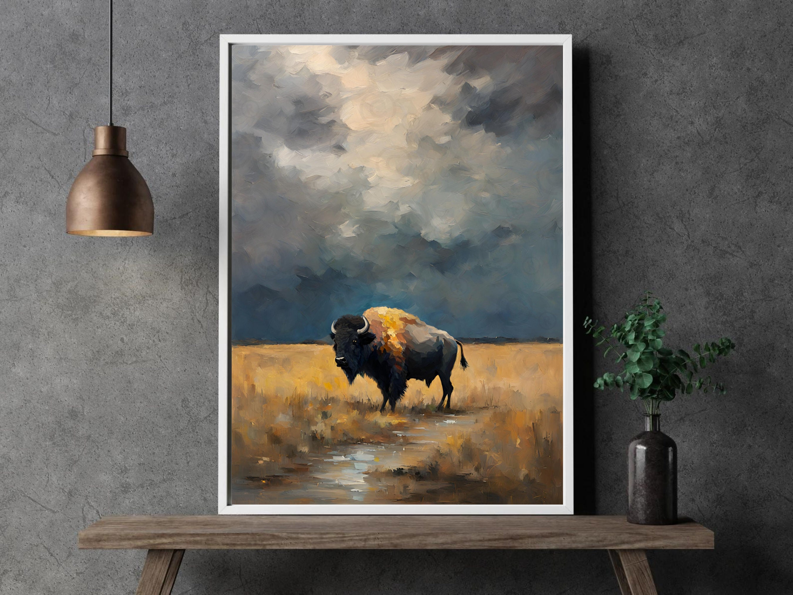 Bison Wall Art, Bison Art, Buffalo Wall Art, Buffalo Art, Bison Print ...