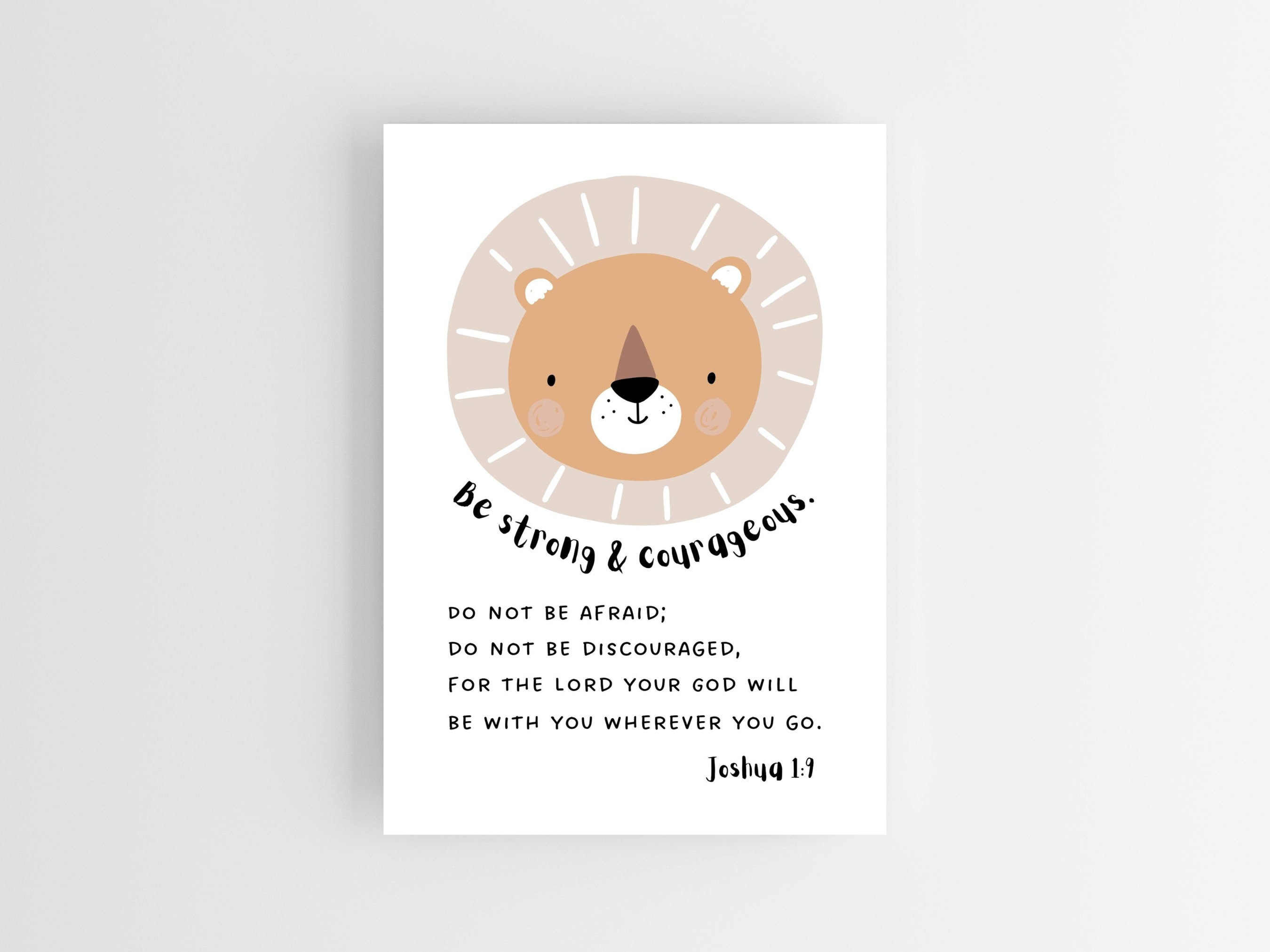 Be Strong and Courageous Bible Verse, Boy Wall Art, Boys Wall Art, Wall ...