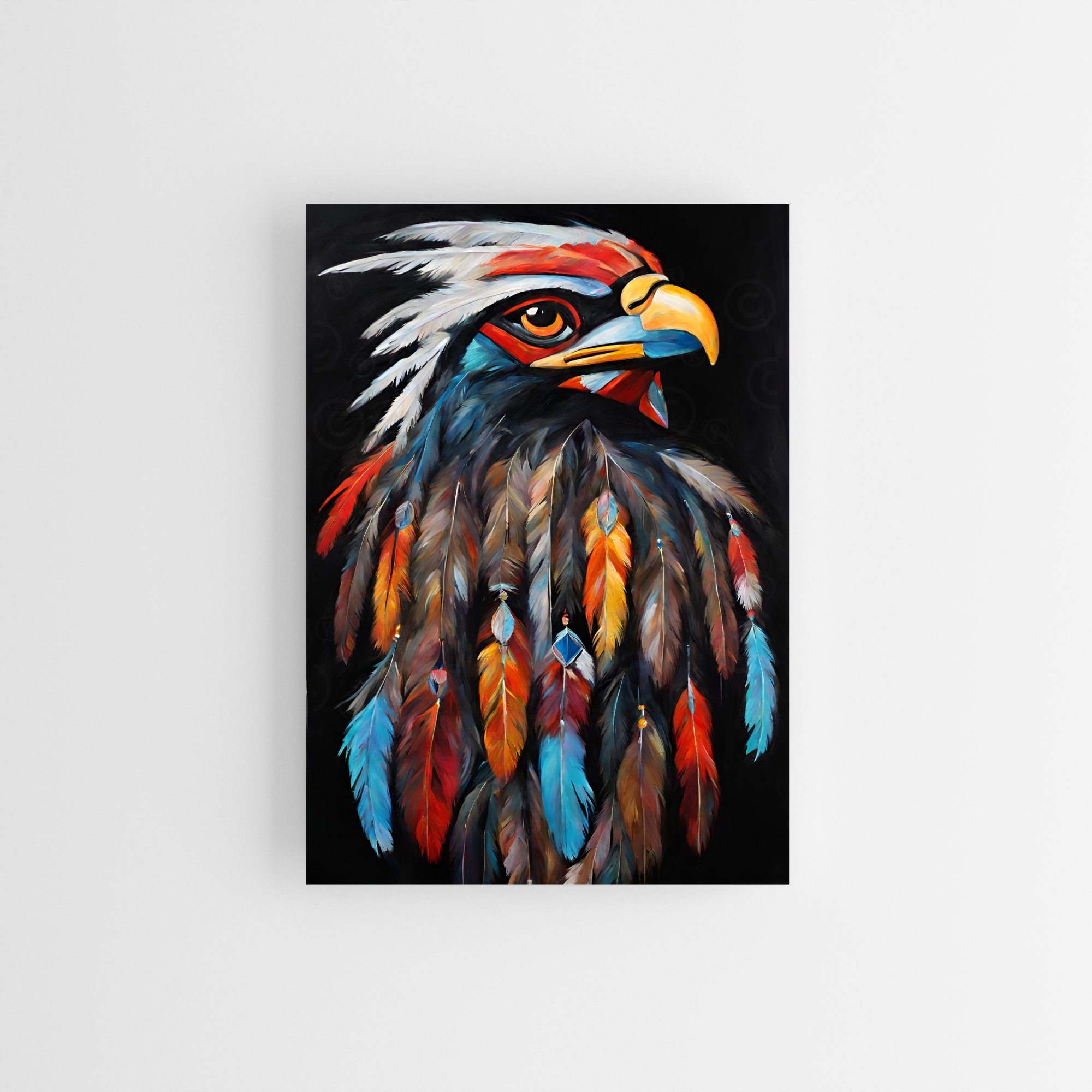 Native American Wall Art, Native American Decor, Thunderbird Wall Art ...