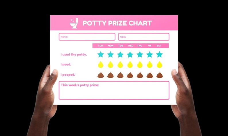 Potty Training Chart Printable | Reward Tracker | Toddler Bathroom ...