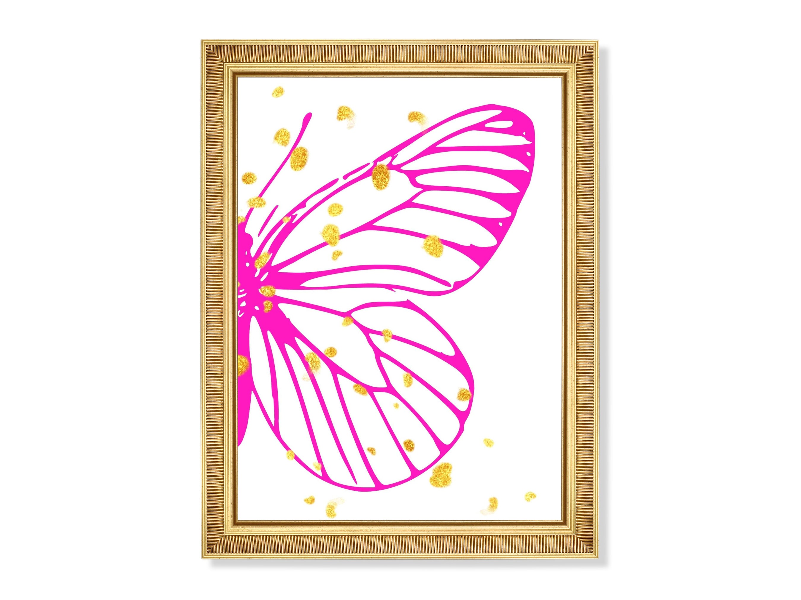 Preppy Split Butterfly Wall Art, Digital, Custom Initial, Preppy Wall ...