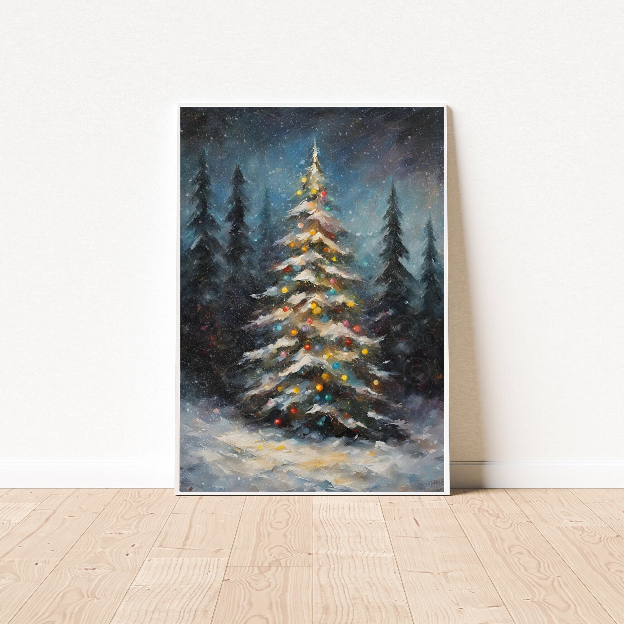 Christmas Tree Wall Art, Christmas Tree Print, Christmas Tree Décor ...