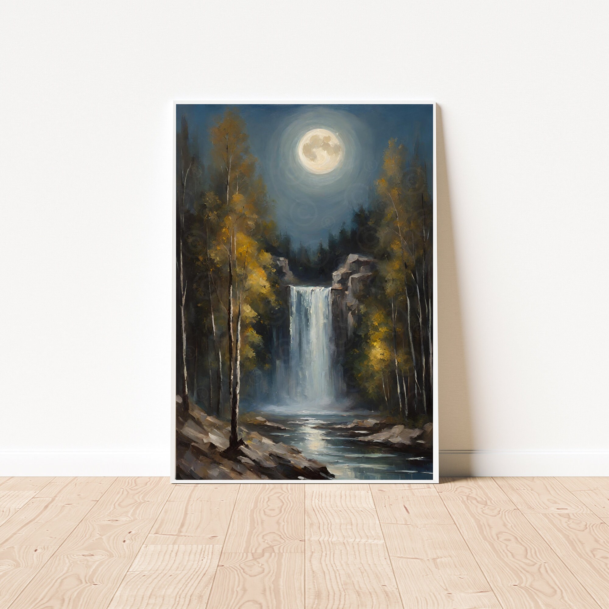 Waterfall Wall Art, Waterfall Canvas Wall Art Nature Print, Waterfall ...