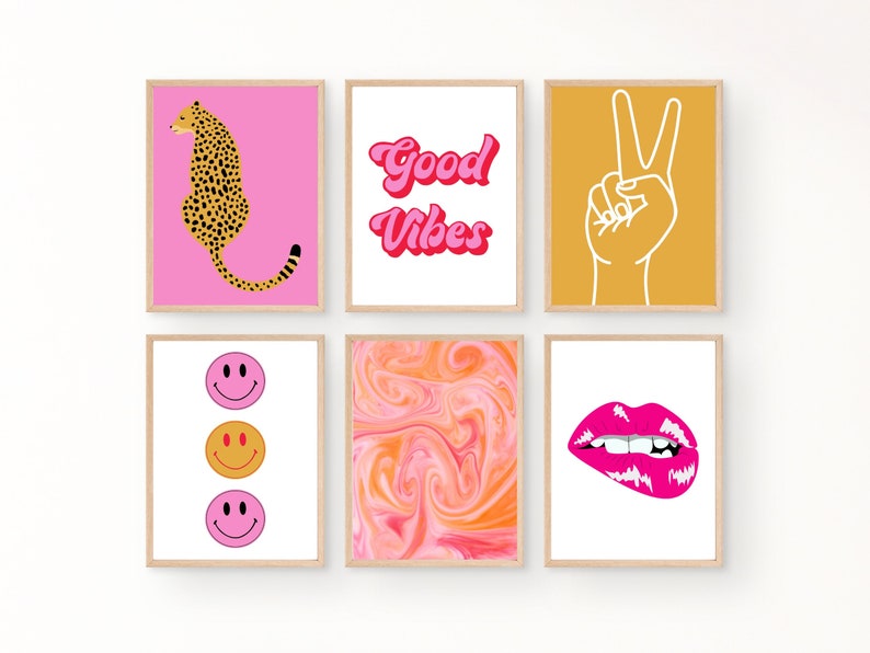 Preppy Room Decor, Poster Print, Prints, Preppy, Wall Art, Peace ...