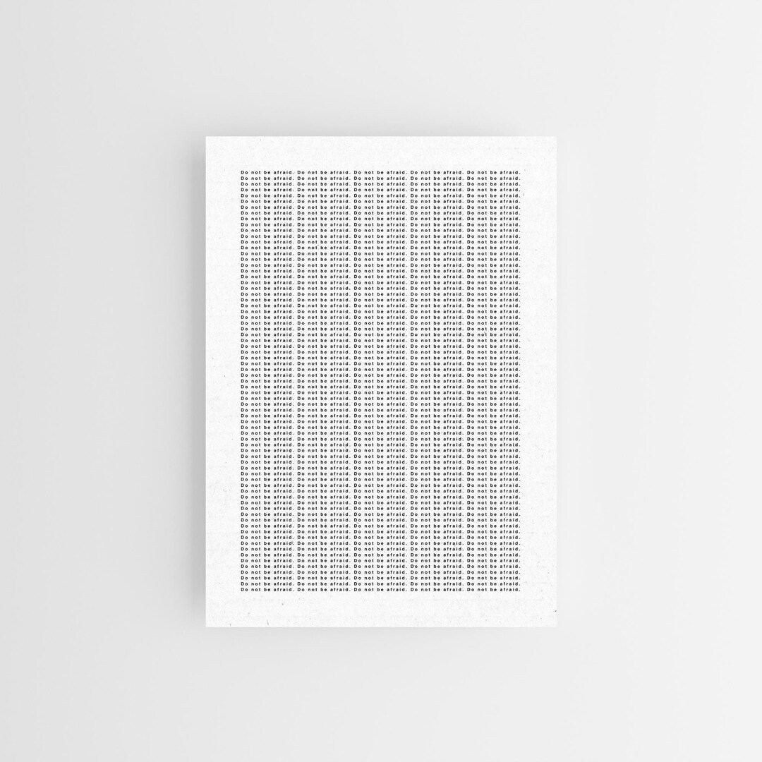 Do Not Be Afraid Scripture Wall Art, Black & White Christian Print, 365 ...