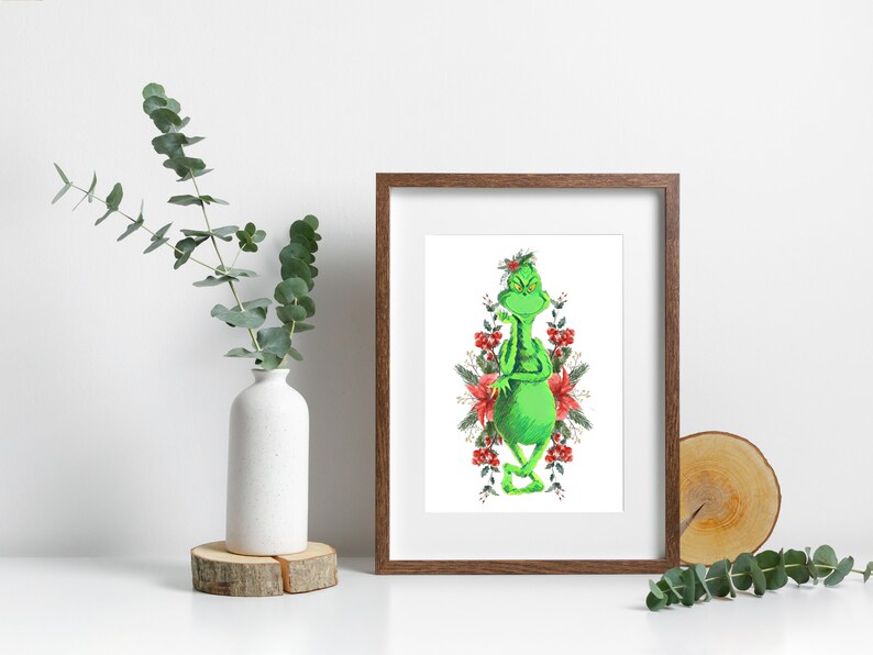 Grouch Wall Art Grouch Poster Christmas Wall Art Christmas - Etsy