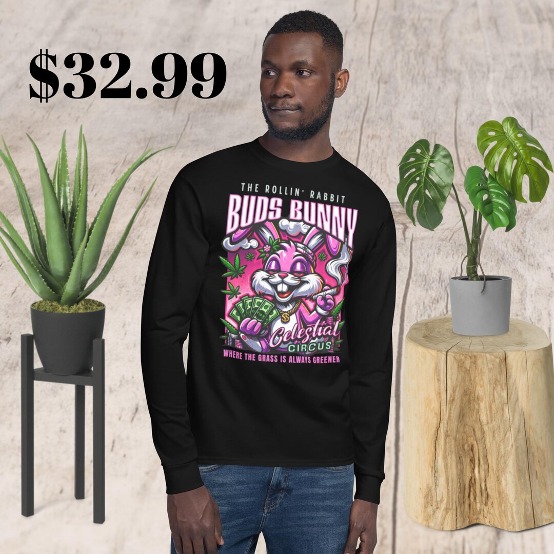 Rollin’ Blunt Buds Bunny 420 Easter Sweatshirt | Champion Stoner ...