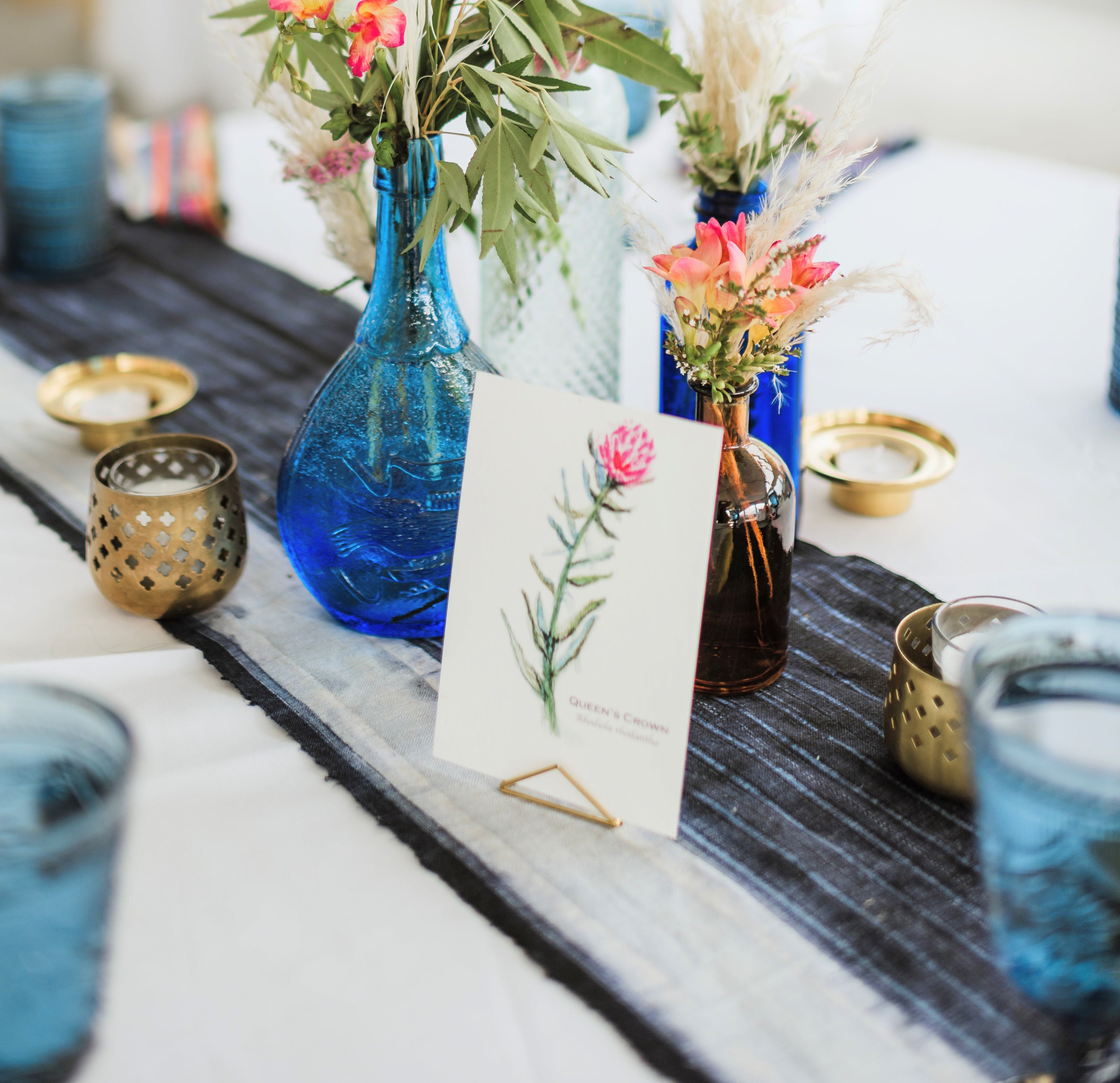 Wildflower Table Cards/ Floral Table Cards/ Watercolor Table Cards ...