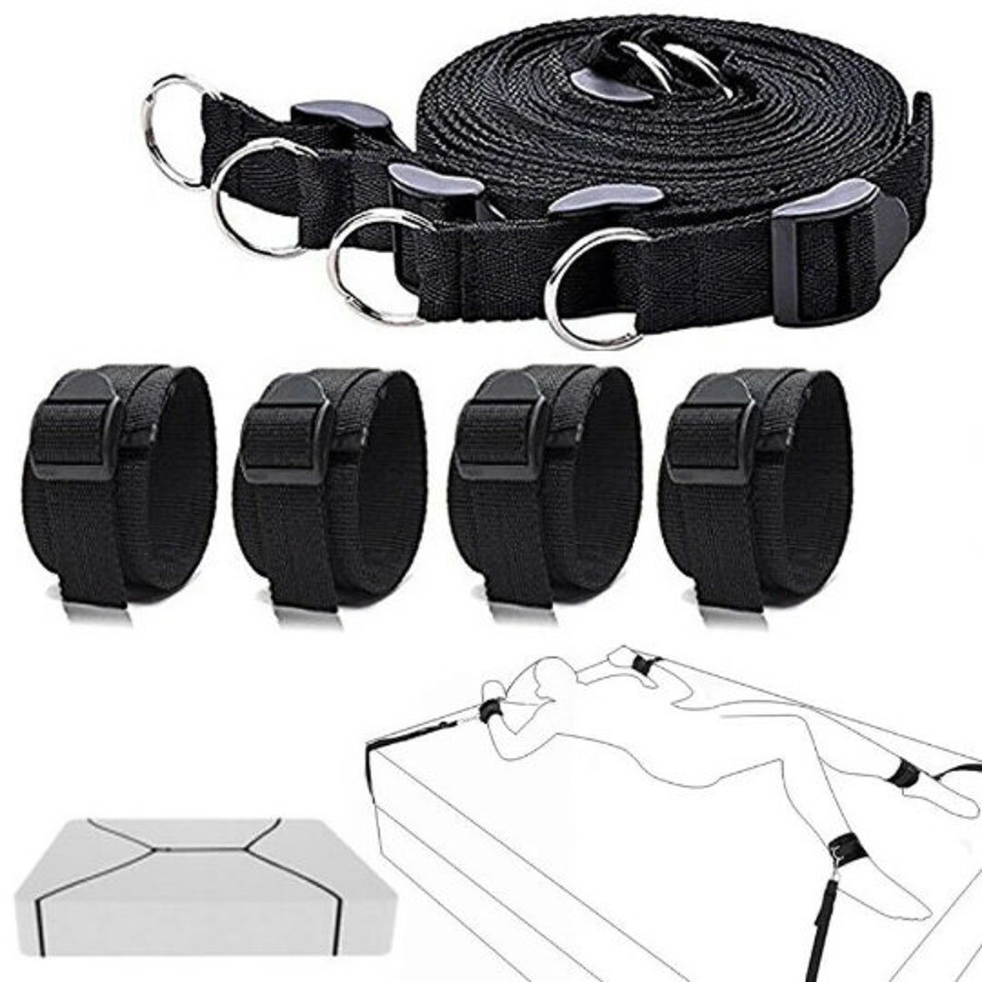 Bed Restraints Bondage Bdsm Strap Kit Fetish Belt Restraints Handcuff