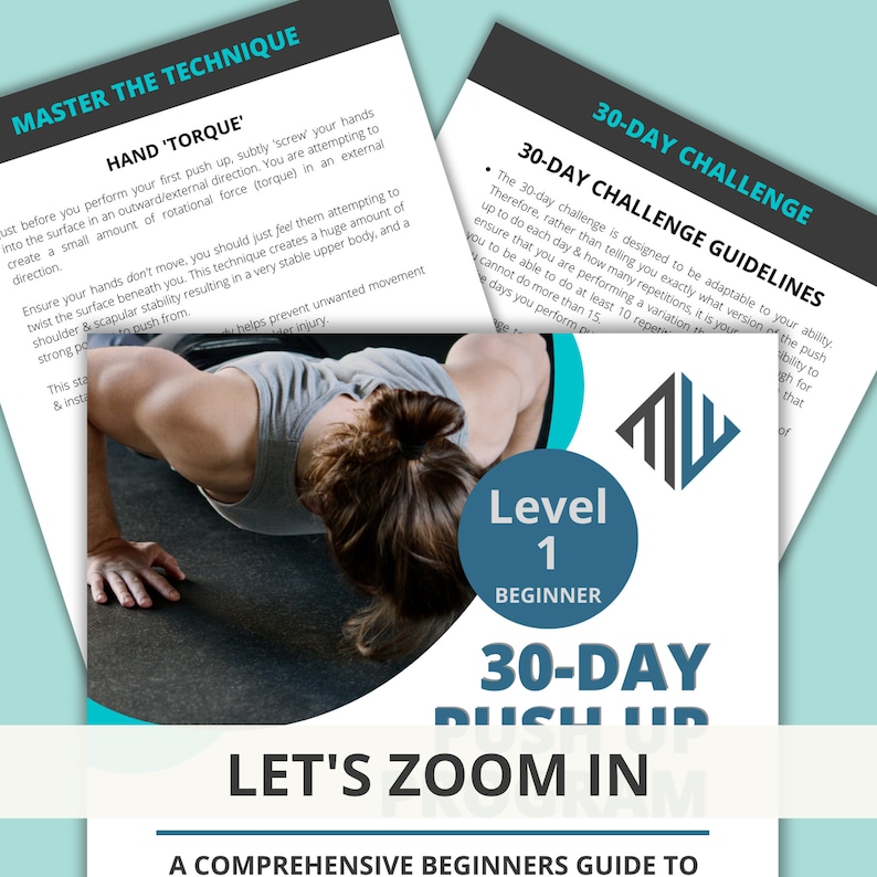 30 Day Beginner Push up Challenge | Press up Challenge | Printable ...