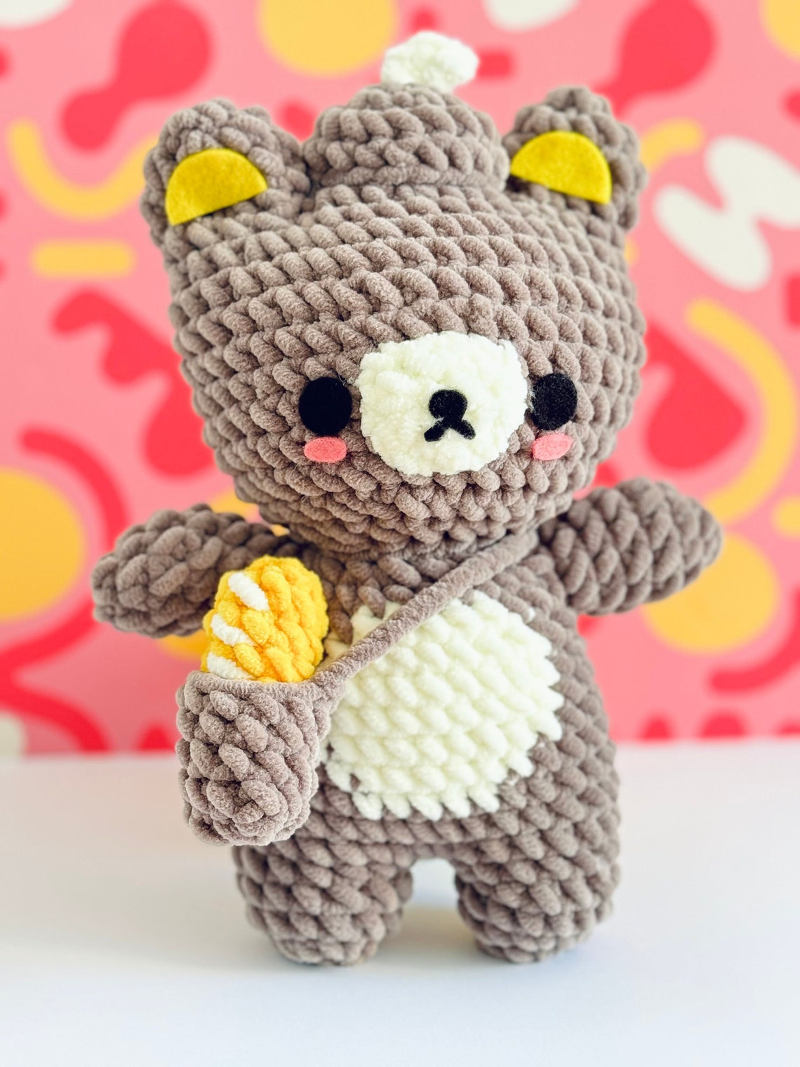 Rilakkuma Bear Crochet Plushie Made to Order 100% Handmade - Etsy