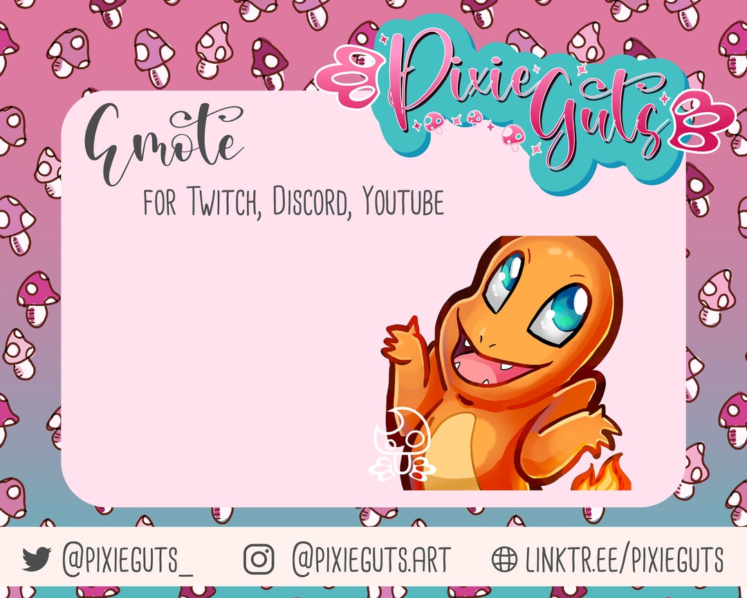 Charshrug Static Pokemon Emote Shrug 004 Charmander - Etsy