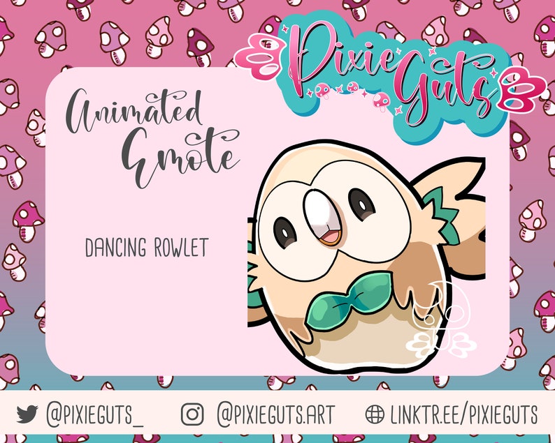 Rowlet Dance Animated Dancing Waving Owl Pokemon Emote Rowlet - Etsy