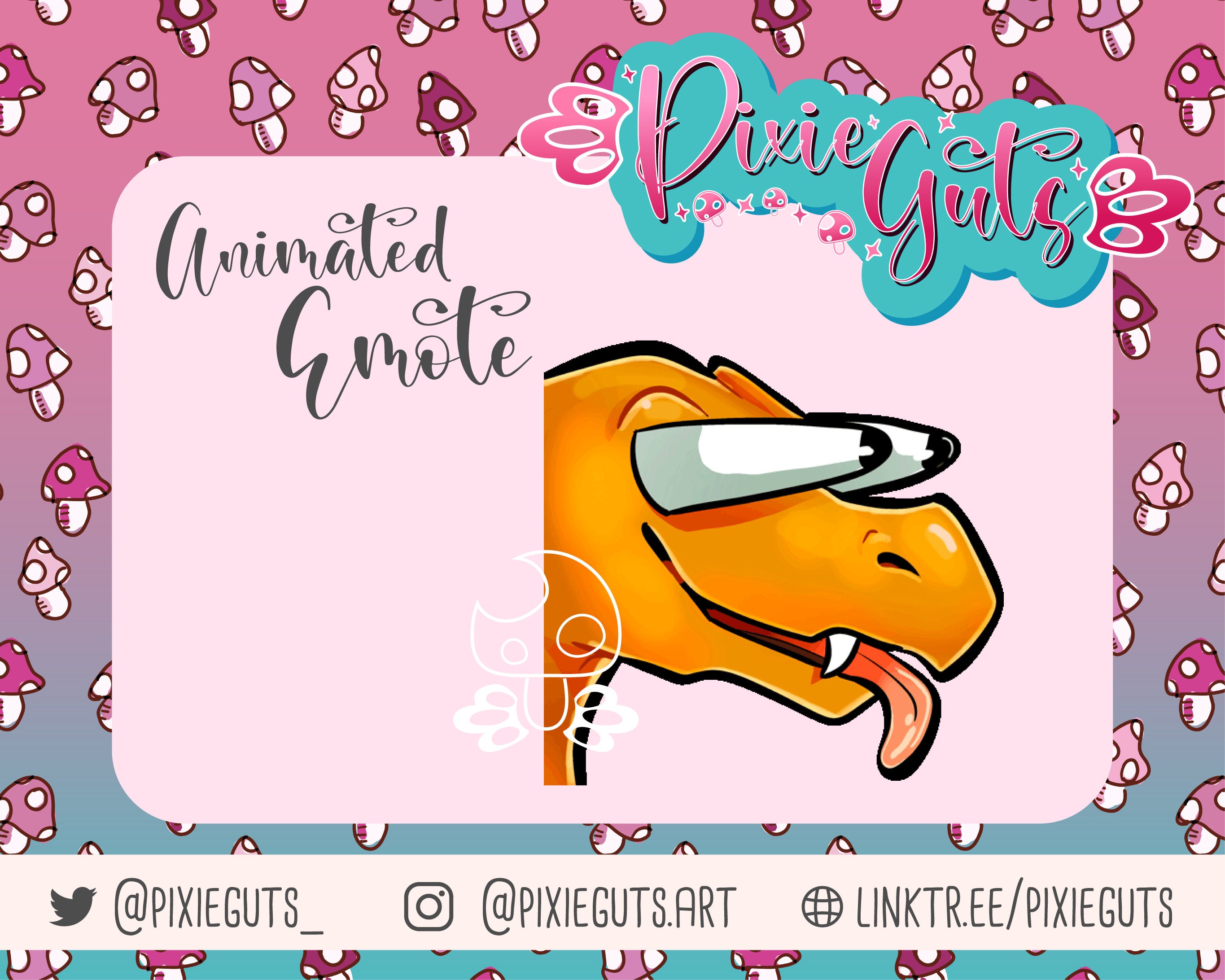 Charbooba - Animated Pokemon Emote BOOBA #006 Charizard - Etsy