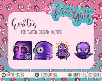 Purple REPO Game Emote Set: Twitch, Discord, Youtube (digital Download ...