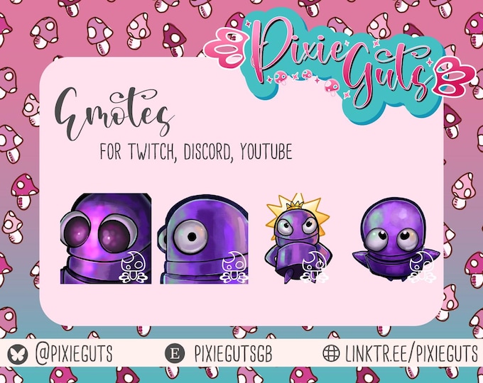 Purple REPO Game Emote Set: Twitch, Discord, Youtube (digital Download ...