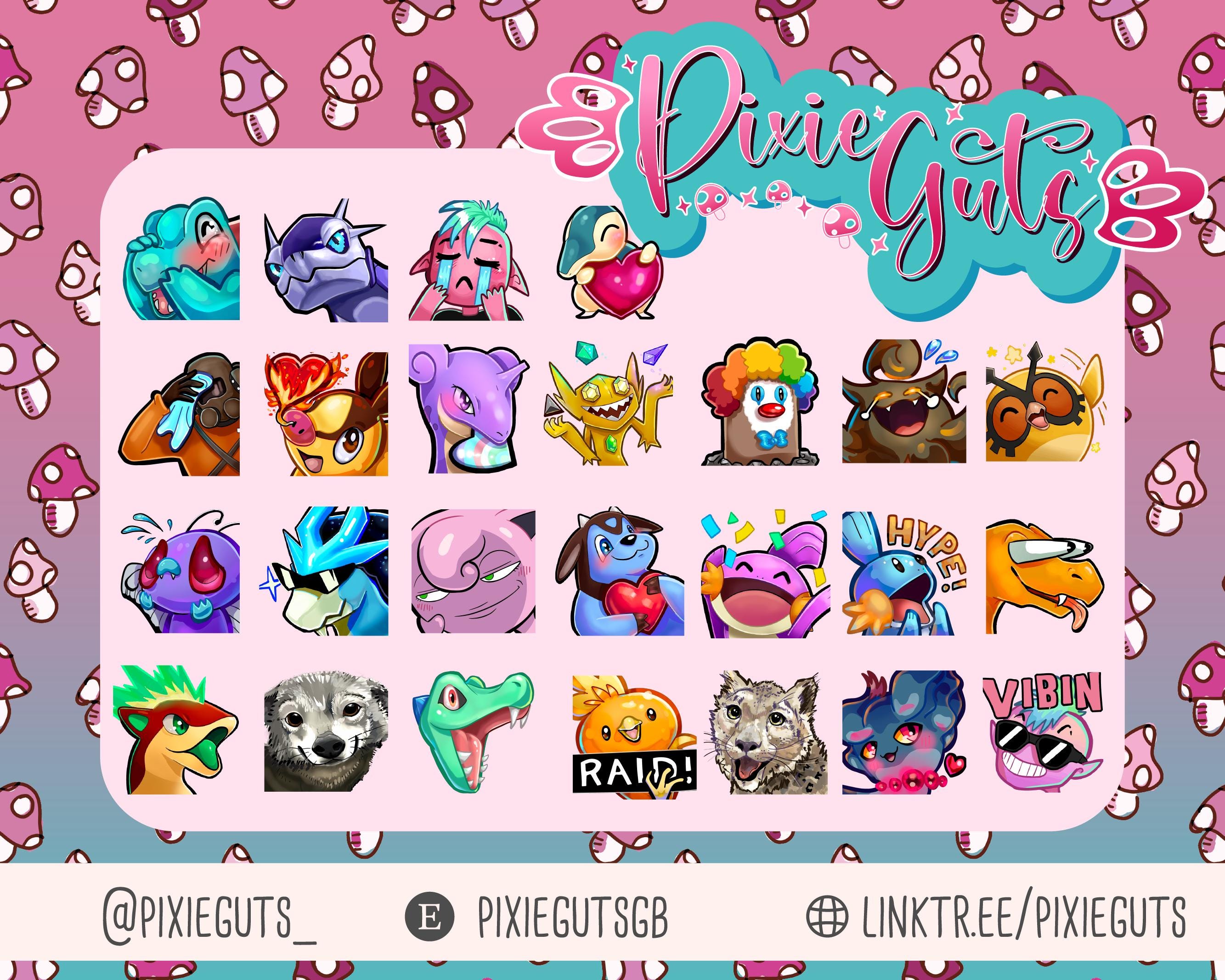 Halloween Emote Set - Pokemon Halloween Pog Laugh Hi Hello Love Heart ...
