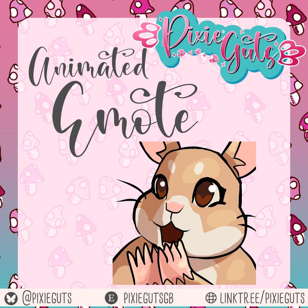 Animated Hamster Clap Emote: Chibi Twitch/discord/kick (digital ...