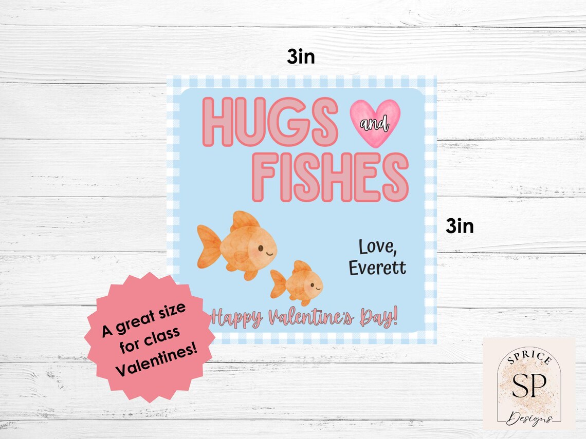 Printable Goldfish Valentines Day Card - Etsy