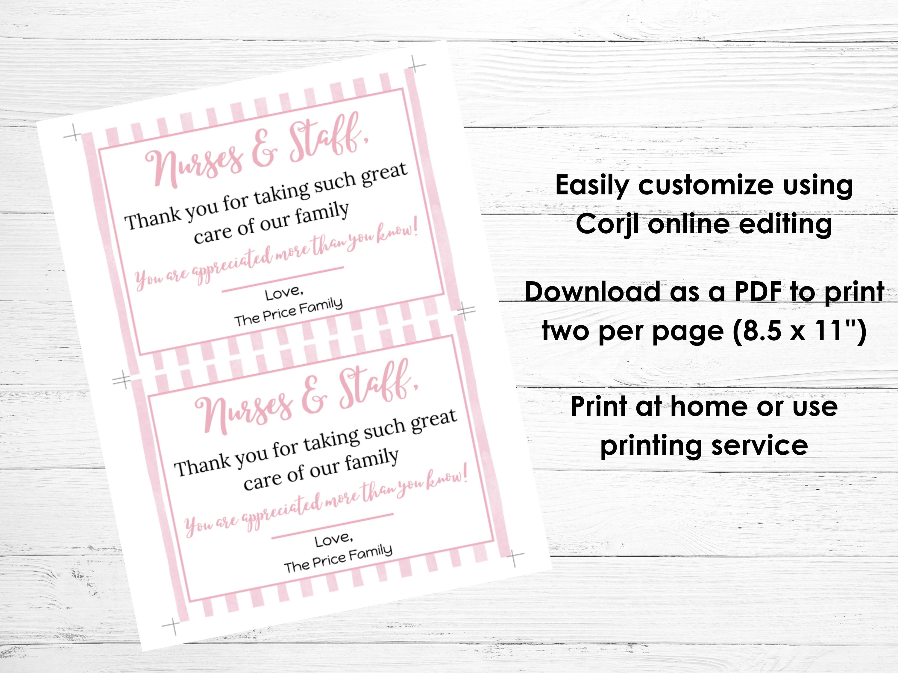 Editable Newborn Baby Girl Gift Basket Tag Printable Thank You - Etsy