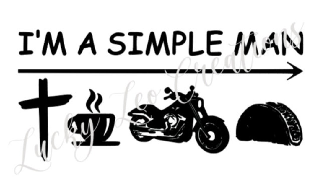 Simple Man SVG, PNG, JPG - Etsy