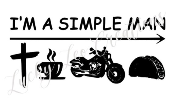 Simple Man SVG PNG JPG - Etsy
