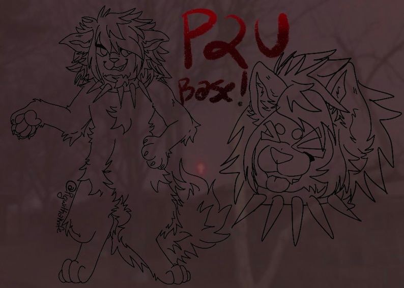 Emo Scene Furry Dog Reference Sheet Base - Etsy