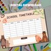 Printable Fillable School Timetable Instant Download. Cute School ...