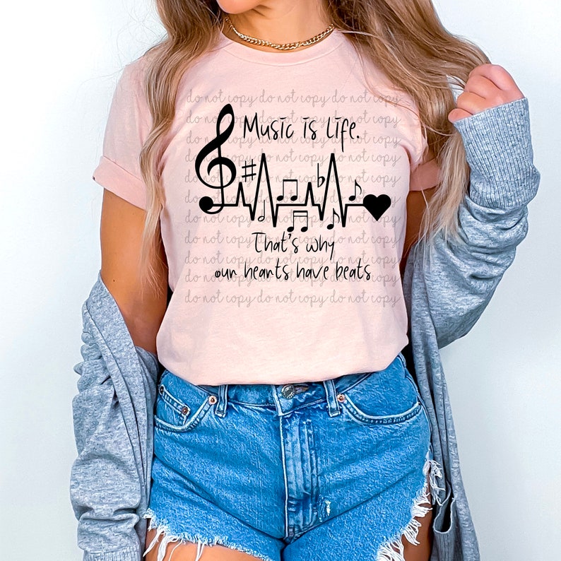 Music is Life That’s Why Our Hearts Have Beats PNG - DIGITAL DOWNLOAD ...
