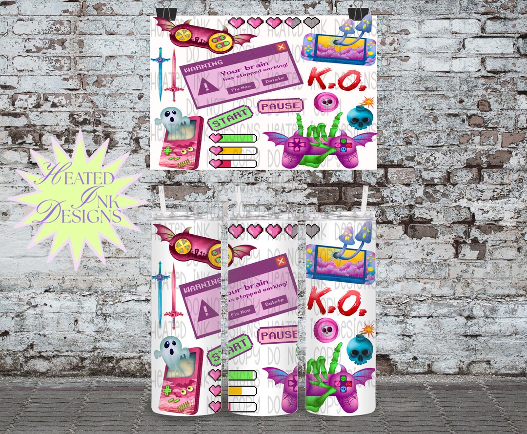 Gothic Gamer Girl Tumbler Wrap PNG - DIGITAL DOWNLOAD - Etsy