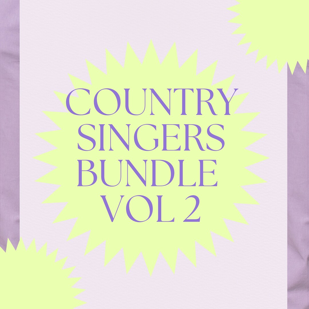Country Singer Bundle Vol 2 Pngs - Etsy