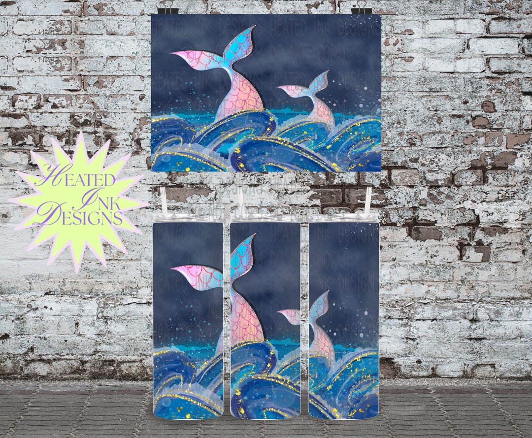 Pink and Blue Mermaid Tails Tumbler Wrap PNG - DIGITAL DOWNLOAD - Etsy