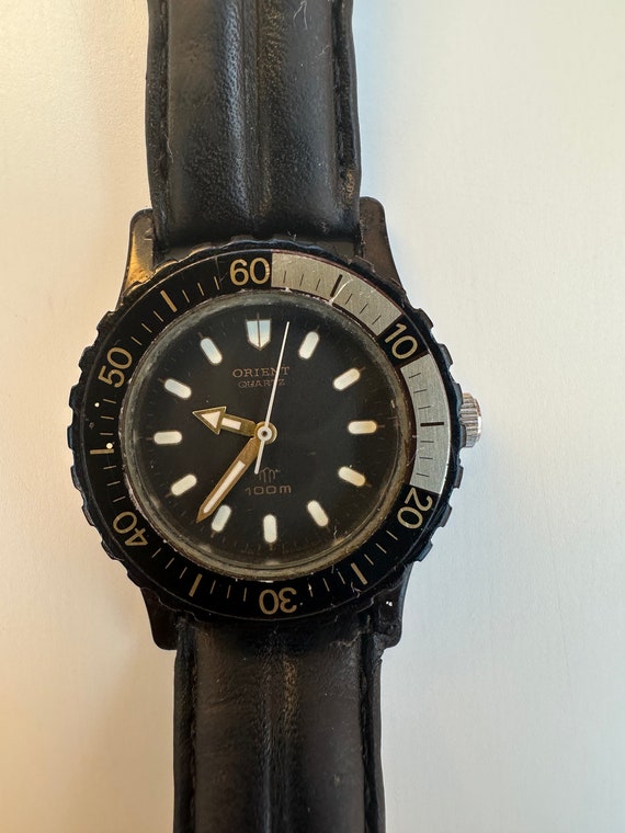 Vintage Orient Quartz Stainless Steel Silver Watch - Gem