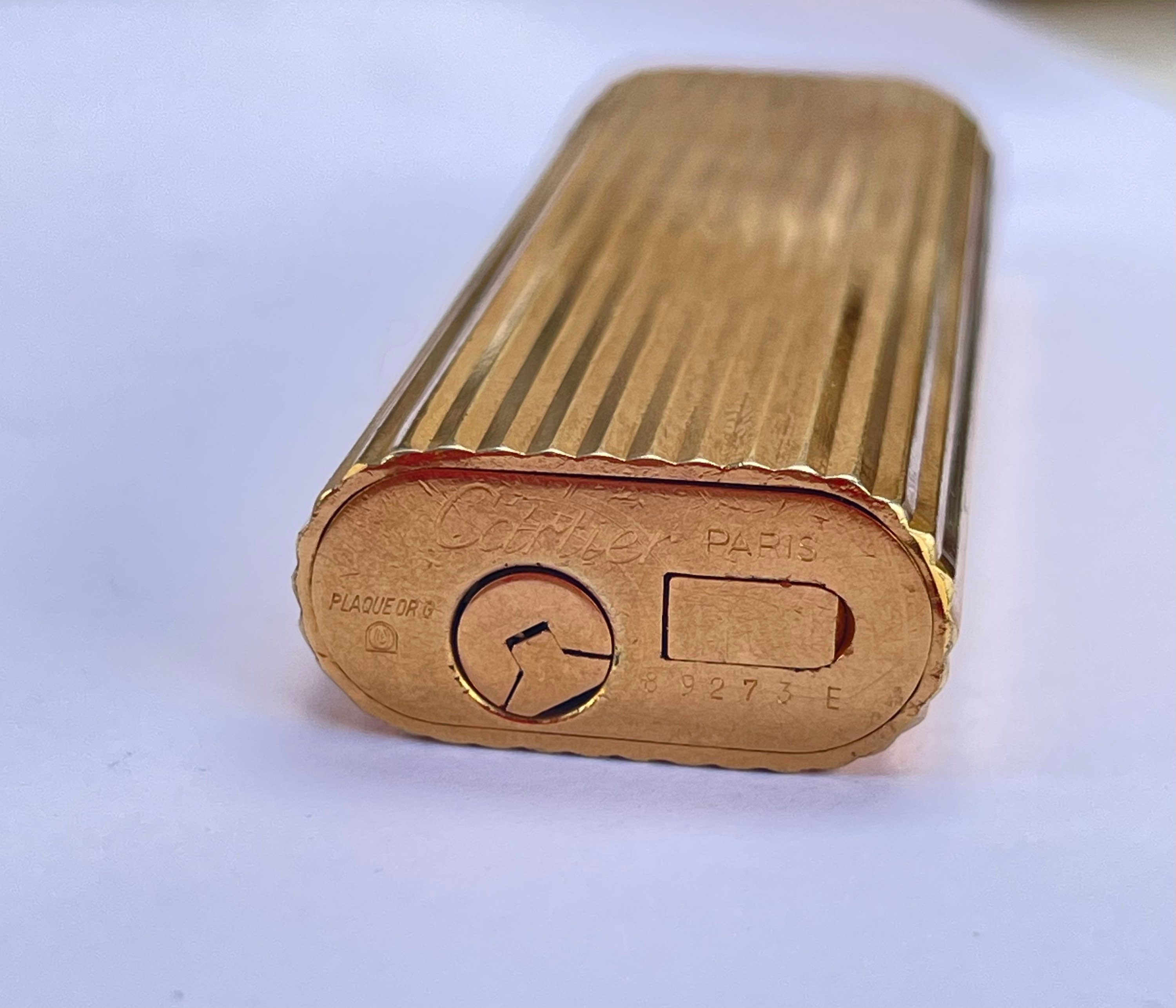 Vintage Gold Plated Cartier Lighter - Etsy
