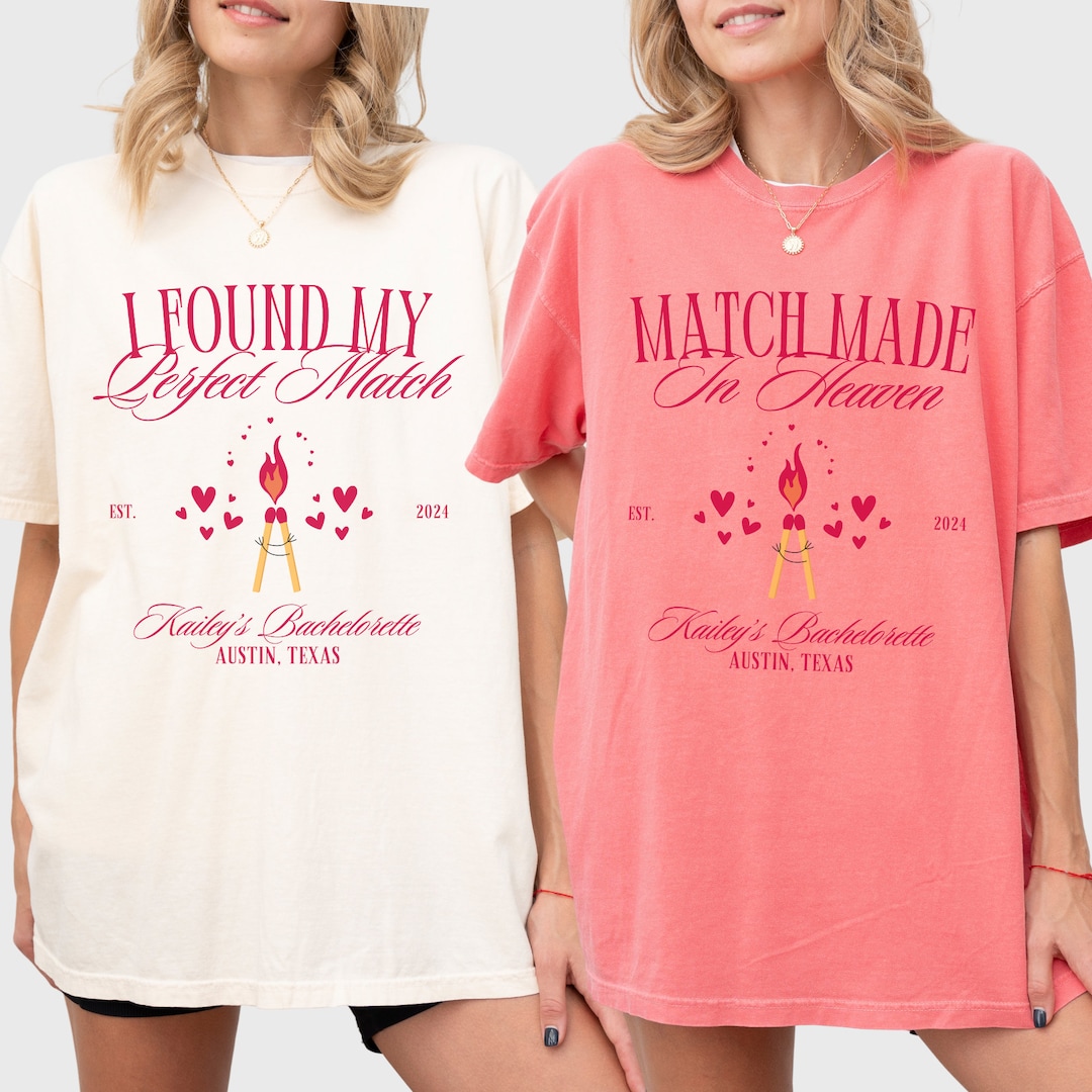 Perfect Match Bachelorette Shirt, Match Made in Heaven Bachelorette ...