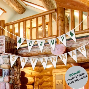Camp Bachelorette Banner Printable Template, Bunting Camp Bachelorette ...